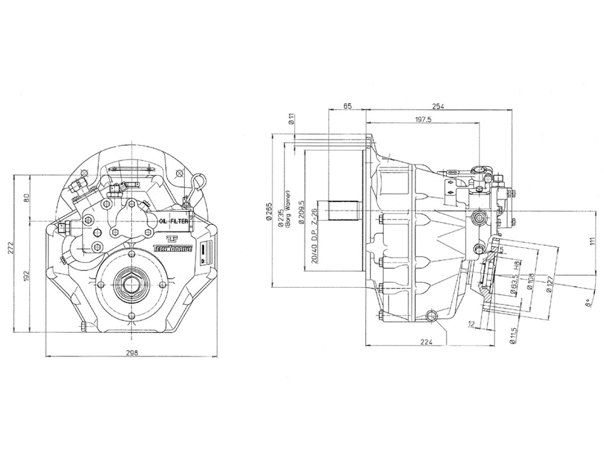 TM345A – 2.47:1 merivaihde, käytetty 5 tuntia – Mepratuote venetarvikkeet